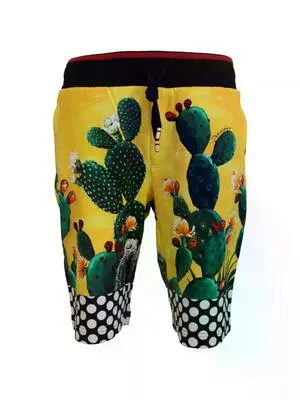 Dolce & Gabbana Cactus Print Polka Dot Shorts