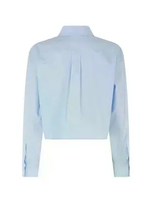 Alexander Wang Cropped Embroidered Logo Shirt