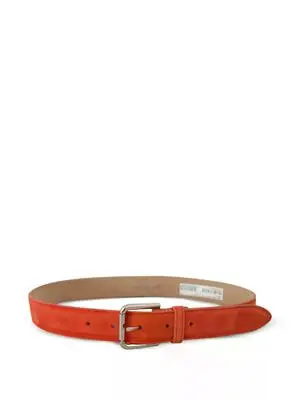 Dolce & Gabbana Suede Belt With Logo-engraved Buckle