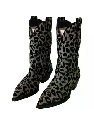 Dolce & Gabbana Leopard-print Glitter-embellished Boots