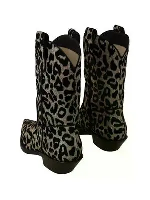 Dolce & Gabbana Leopard-print Glitter-embellished Boots