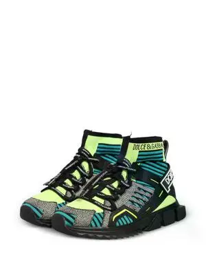 Dolce & Gabbana Sorrento Sneakers With Logo Print - Green