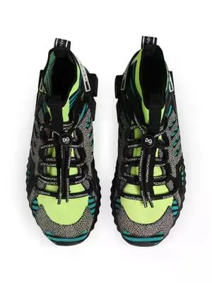Dolce & Gabbana Sorrento Sneakers With Logo Print - Green