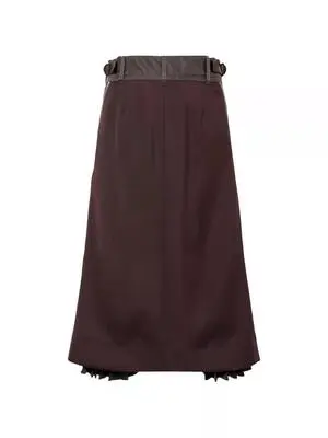Sacai High-waisted Skirt With Side Zip Openings