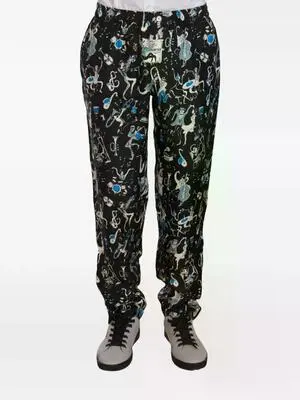 Dolce & Gabbana Graphic-print Silk Trousers