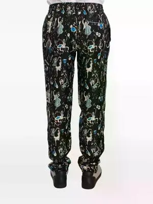 Dolce & Gabbana Graphic-print Silk Trousers