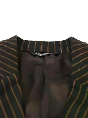 Dolce & Gabbana Pinstripe-pattern Single-breasted Blazer - Black