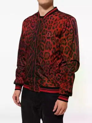 Dolce & Gabbana Leopard Print Bomber Jacket