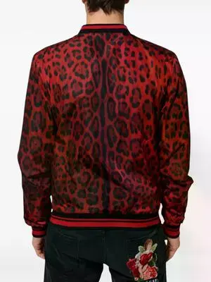 Dolce & Gabbana Leopard Print Bomber Jacket