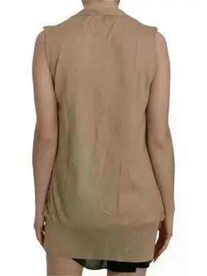 PINK MEMORIES Sleeveless Draped Cardigan