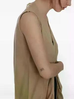 PINK MEMORIES Sleeveless Draped Cardigan