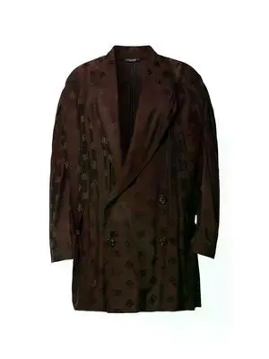 Dolce & Gabbana Logo Monogram Double-breasted Coat
