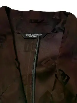 Dolce & Gabbana Logo Monogram Double-breasted Coat