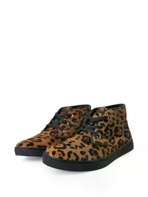 Dolce & Gabbana Leopard-print Calf Hair Sneakers - Brown