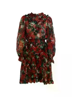 Dolce & Gabbana Floral Print Ruffled Mini Dress