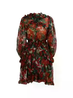 Dolce & Gabbana Floral Print Ruffled Mini Dress