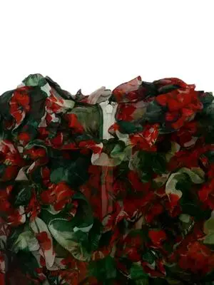 Dolce & Gabbana Floral Print Ruffled Mini Dress