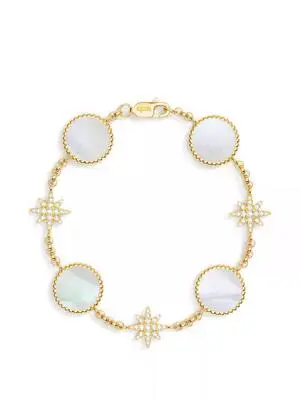 APM MONACO Tone Cubic Zirconia & Mother Of Pearl Bracelet - Gold