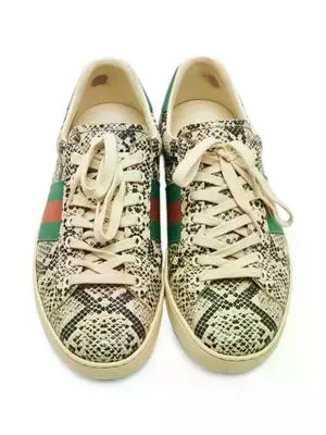 Gucci Ace Python-embossed Low-top Sneakers