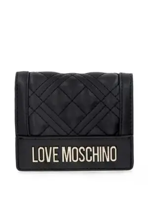 Moschino Logo-plaque Wallet - Black