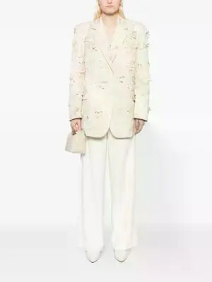 JNBY Floral Appliqué Single-breasted Blazer