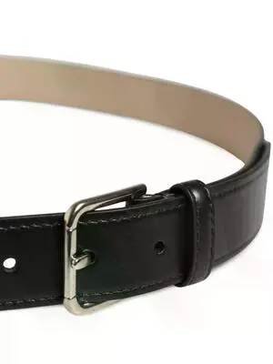 Dolce & Gabbana Woven Panel Leather Trim Belt - Neutrals