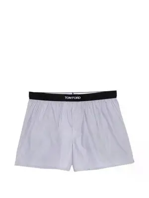 TOM FORD Logo-waistband Boxer Shorts - Blue