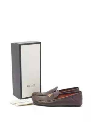Gucci Embroidered Bee Moc-toe Loafers