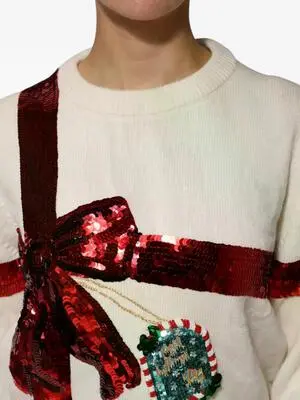 Dolce & Gabbana Sequin-embellished Bow-detail Sweater