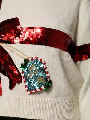 Dolce & Gabbana Sequin-embellished Bow-detail Sweater