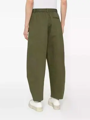 CROQUIS Cotton-linen Blend Tapered Trousers