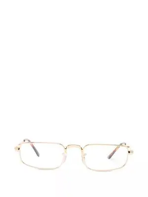 Ray-ban Rectangle-frame Glasses - Gold