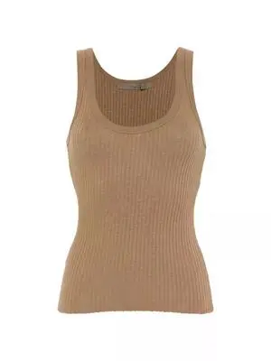 Enza Costa Ribbed Scoop Neck Tank Top