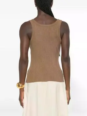 Enza Costa Ribbed Scoop Neck Tank Top