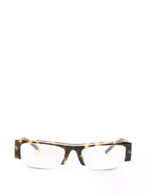 Miu Miu Rectangle Frame Glasses - Brown