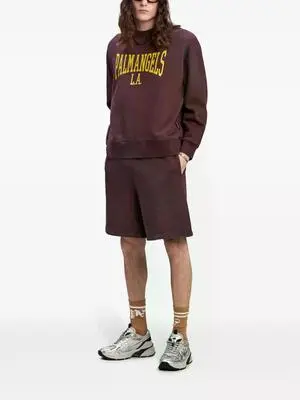 Palm Angels Logo-print Cotton Sweatshirt - Red