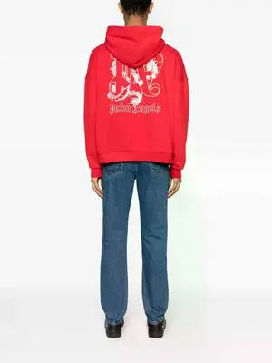 Palm Angels Dragon Monogram Cotton Hoodie