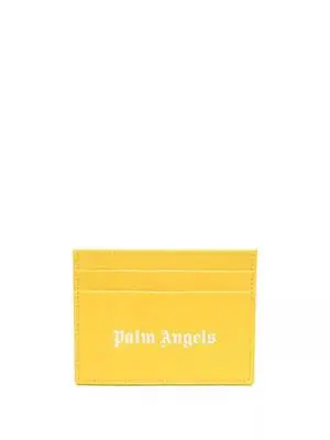 Palm Angels Gothic Logo-print Cardholder - Yellow