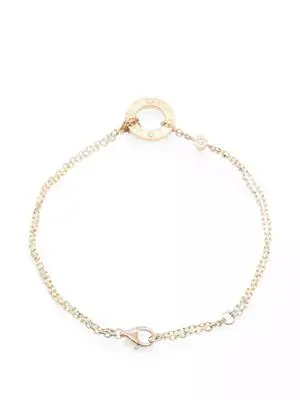 Cartier 18k Rose Gold Diamond Logo Circle Bracelet