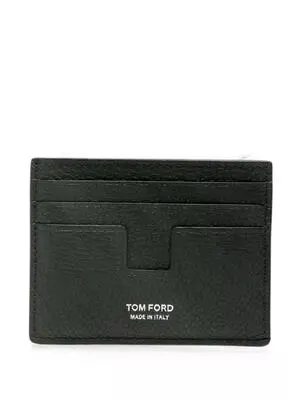 TOM FORD T-line Grained Cardholder - Green