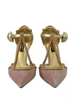 Dolce & Gabbana Crystal-embellished T-strap Pumps