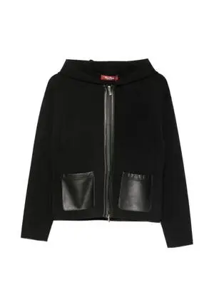 Max Mara Leather Pocket Hoodie