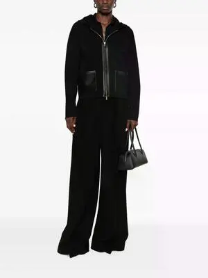 Max Mara Leather Pocket Hoodie