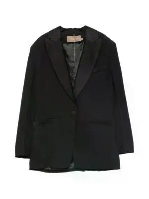 SIMONA CORSELLINI Peak Lapel Single-breasted Blazer