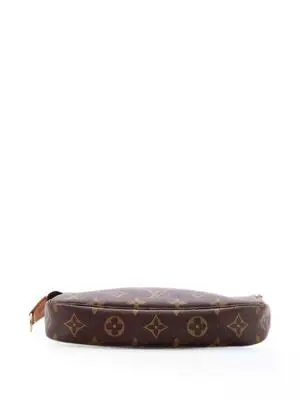 LOUIS VUITTON Monogram Canvas Pochette Accessoires Clutch Bag - Brown
