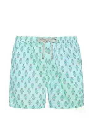 MC2 SAINT BARTH Lighting Watch" Print Swim Shorts - Blue