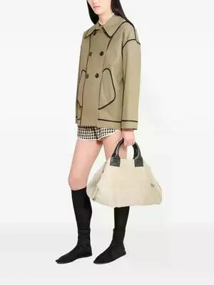 NACKIYE Embroidered Tote Bag - Neutrals