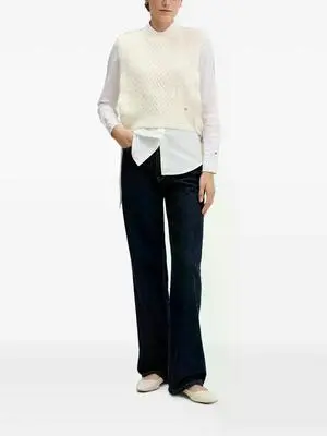 PEDRO DEL HIERRO Off-white Cable Knit Vest