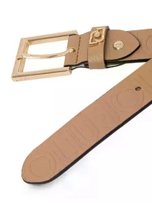 Liu Jo Logo Embossed Leather Belt