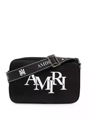Amiri Logo Embroidered Messenger Bag - Black